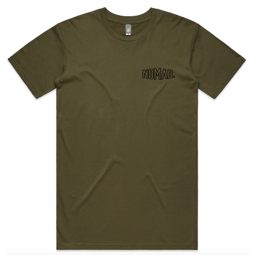 Nomad REPRESENT T-Shirt - Army – Nomad Bodyboards