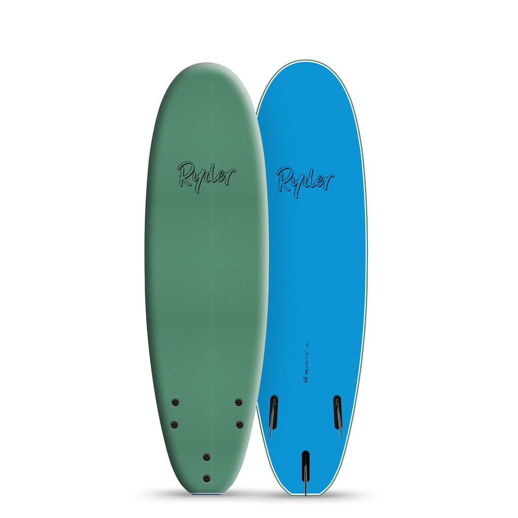 Ryder Mal Series | 6ft6in Soft Surfboard - Steel Green – Nomad Bodyboards